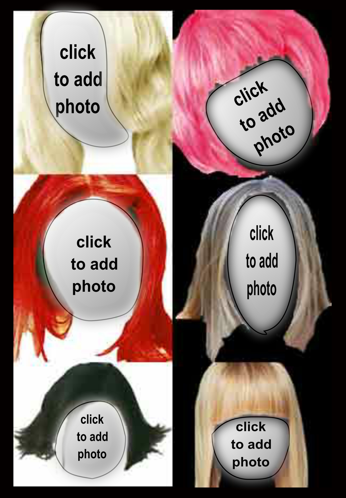 lorim805's Face Cut-Out Frames - 2009 March - Sexy Wigs#107 Face ...