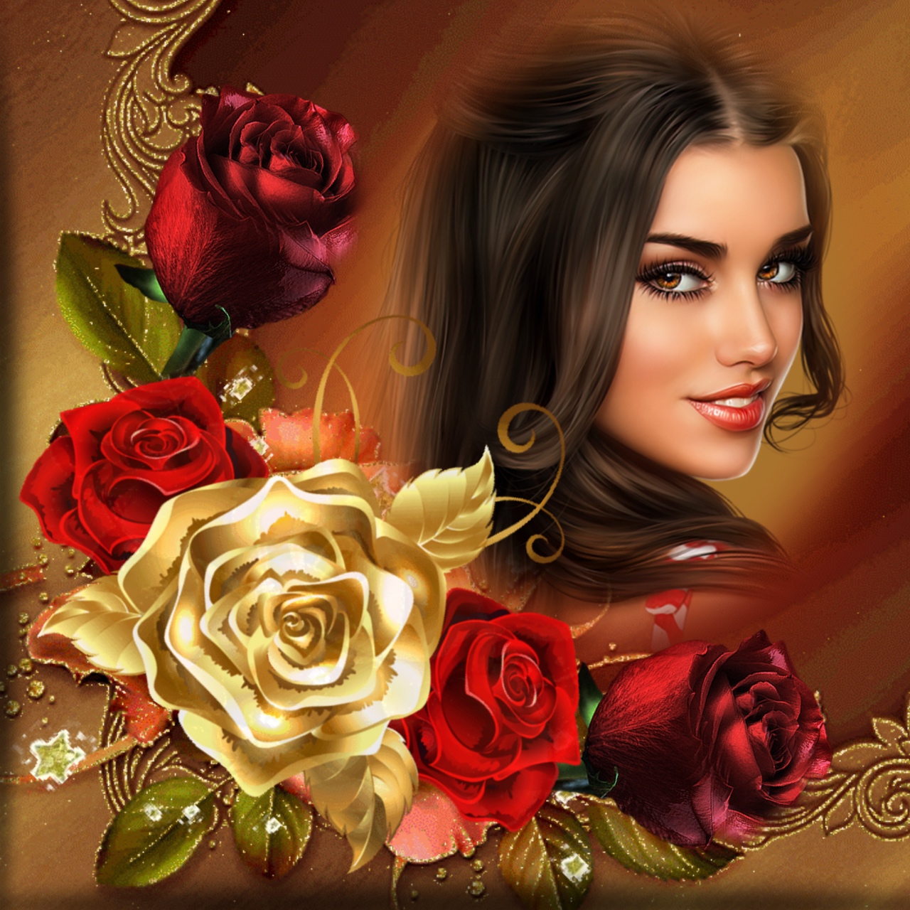 Wienie Coppen's Love,lovehearts,Roses - beautiful roses portrait ...