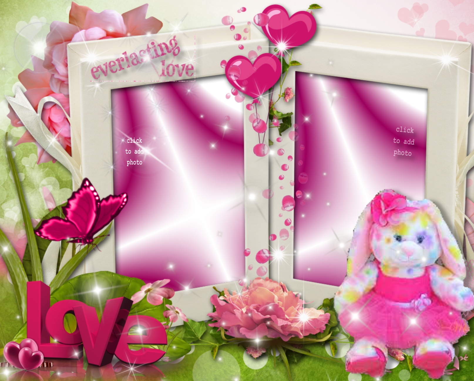 marialedesma1958's Girly Girl Frames - 2015 - double white frame & pink ...