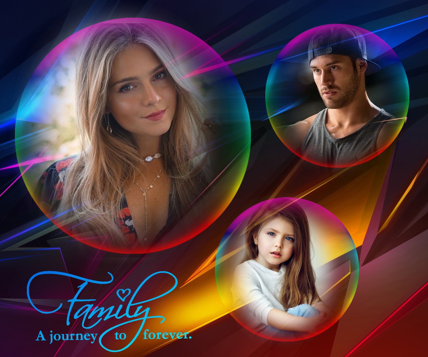 Nette's FamilyFrame Friends Frame - Family Abstract Art Nette Colorful ...