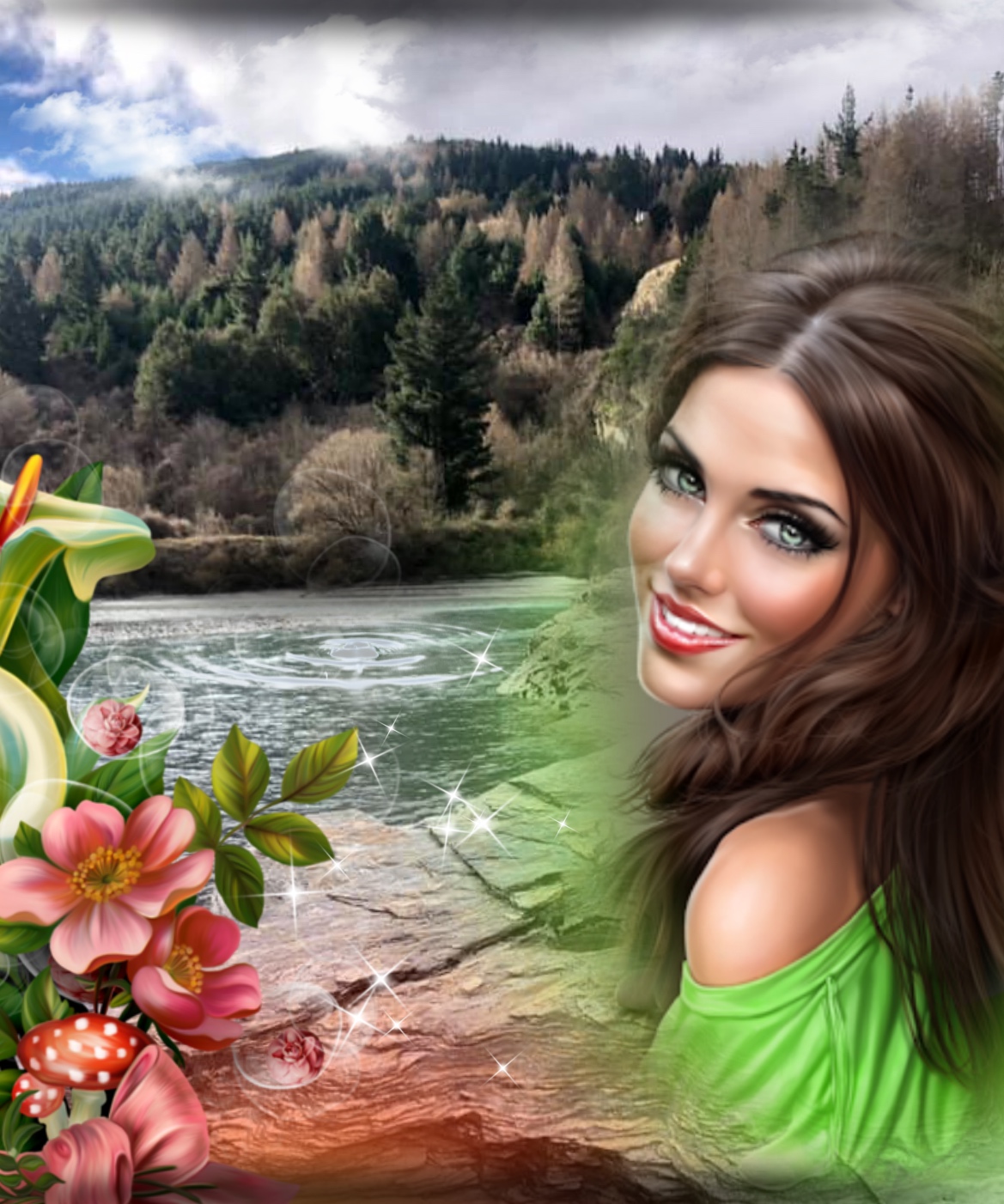 Wienie Coppen's Love romance - frame portrait scenery - frame portrait ...